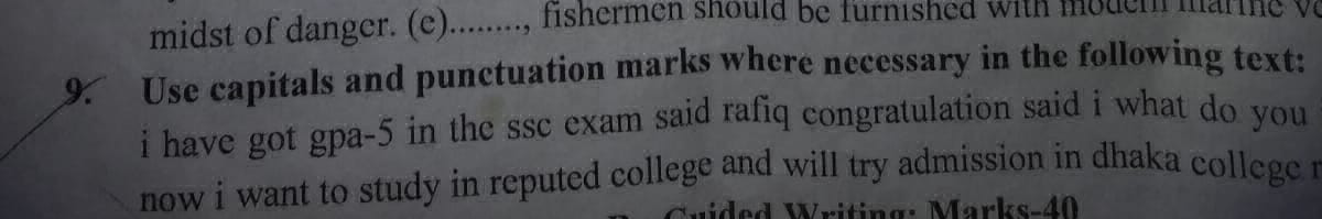 Use capitals and punctuation marks where | StudyX