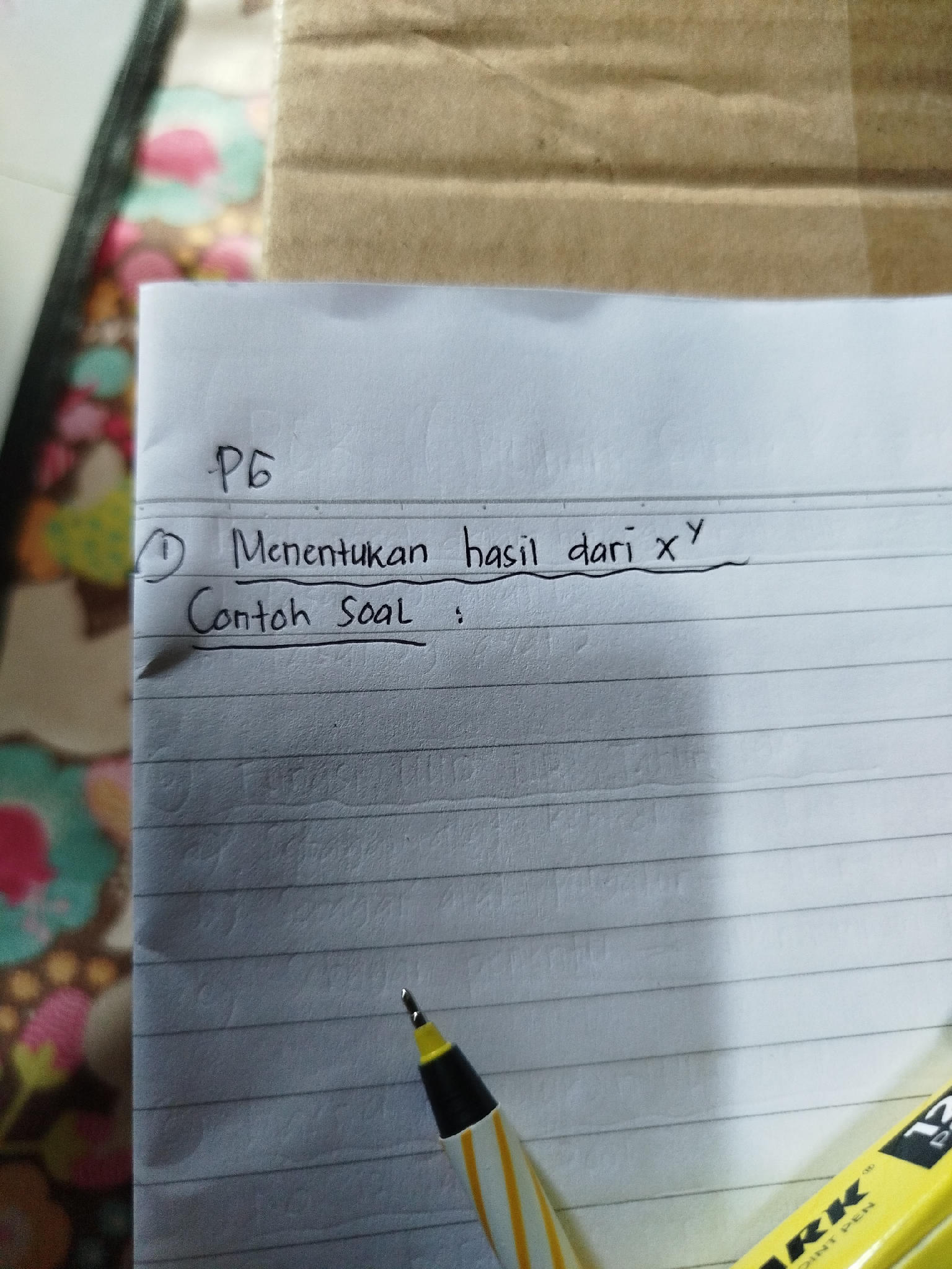 P6 ① Menentukan hasil dari $x^y$ Contoh | StudyX