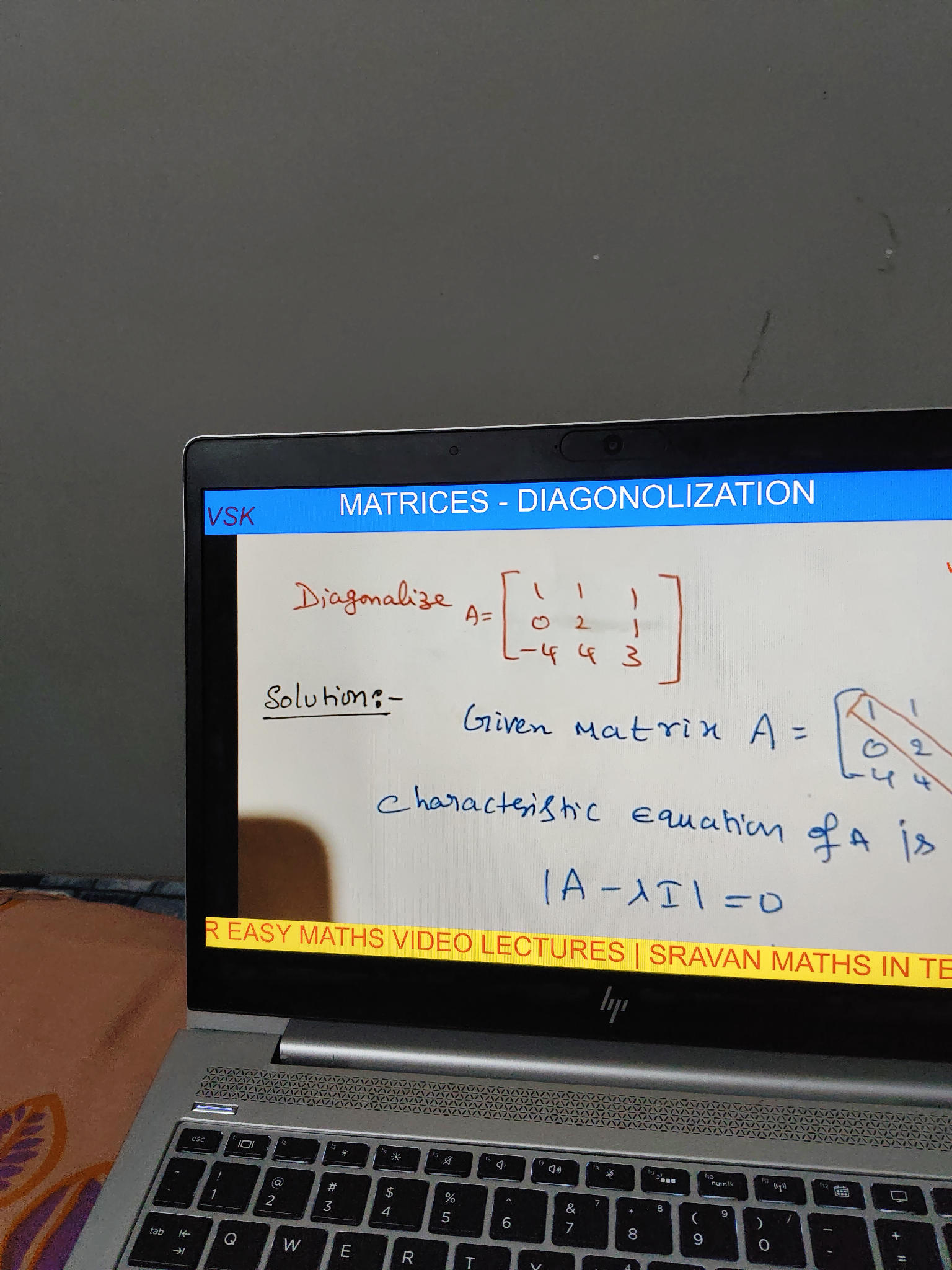 VSK MATRICES - DIAGONOLIZATION Diagonalize | StudyX