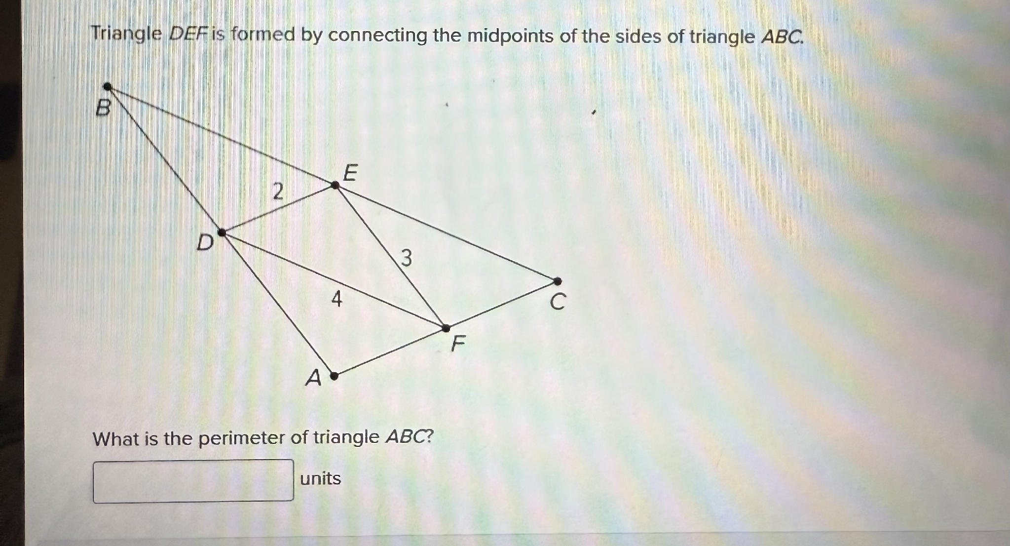 Triangle $DEF$ is formed by connecting the | StudyX