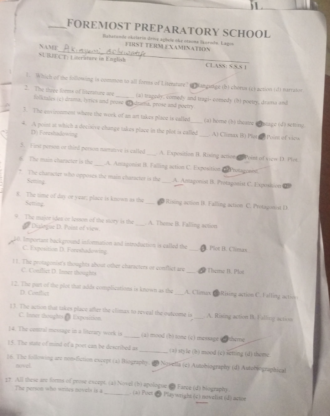 1. Which of the following is common to all | StudyX