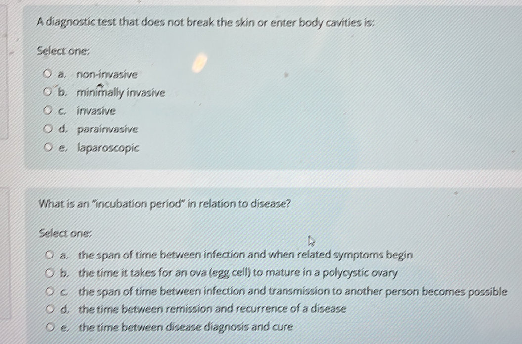 A diagnostic test that does not break the | StudyX