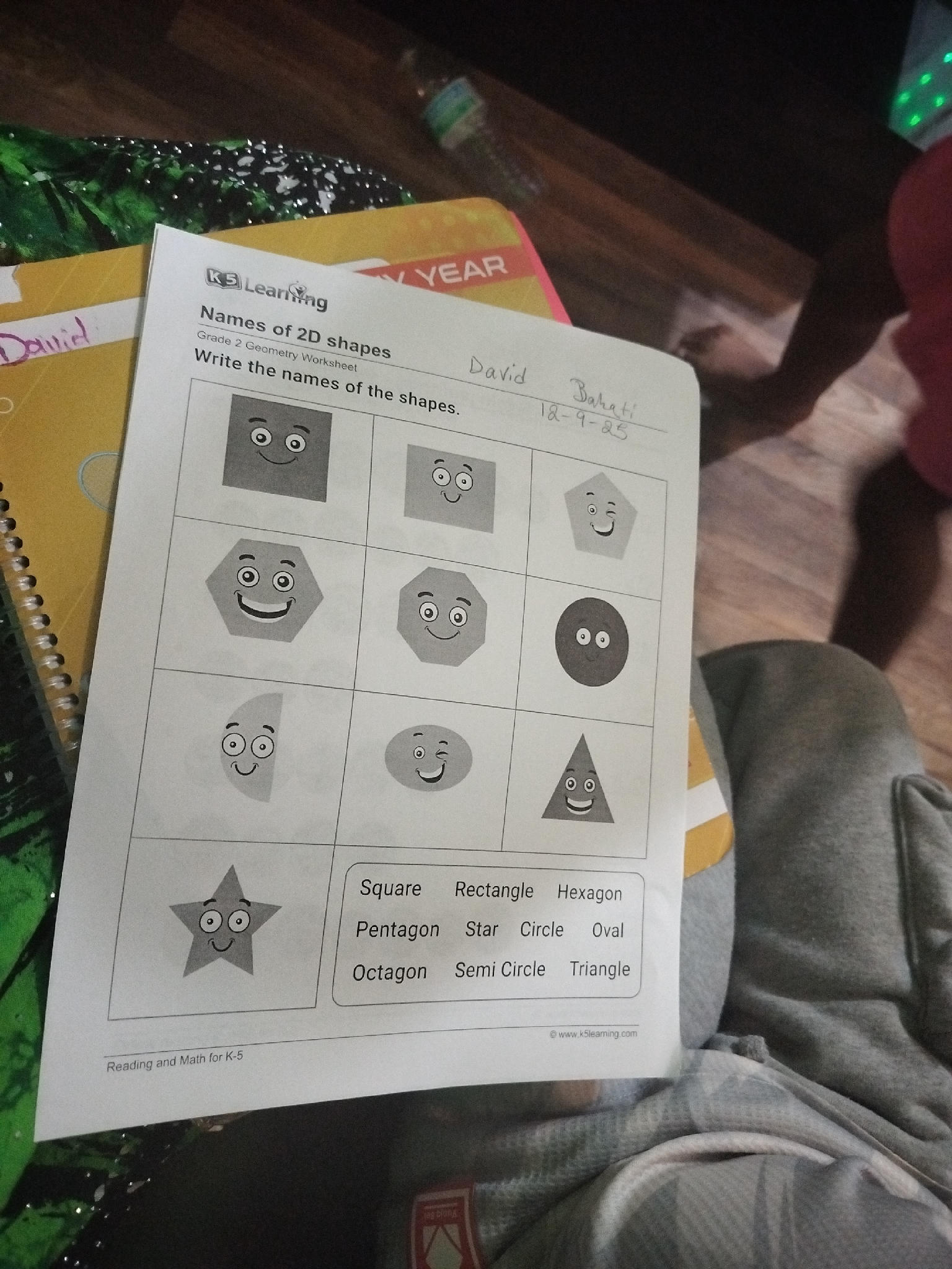 Names of 2D shapes Grade 2 Geometry | StudyX