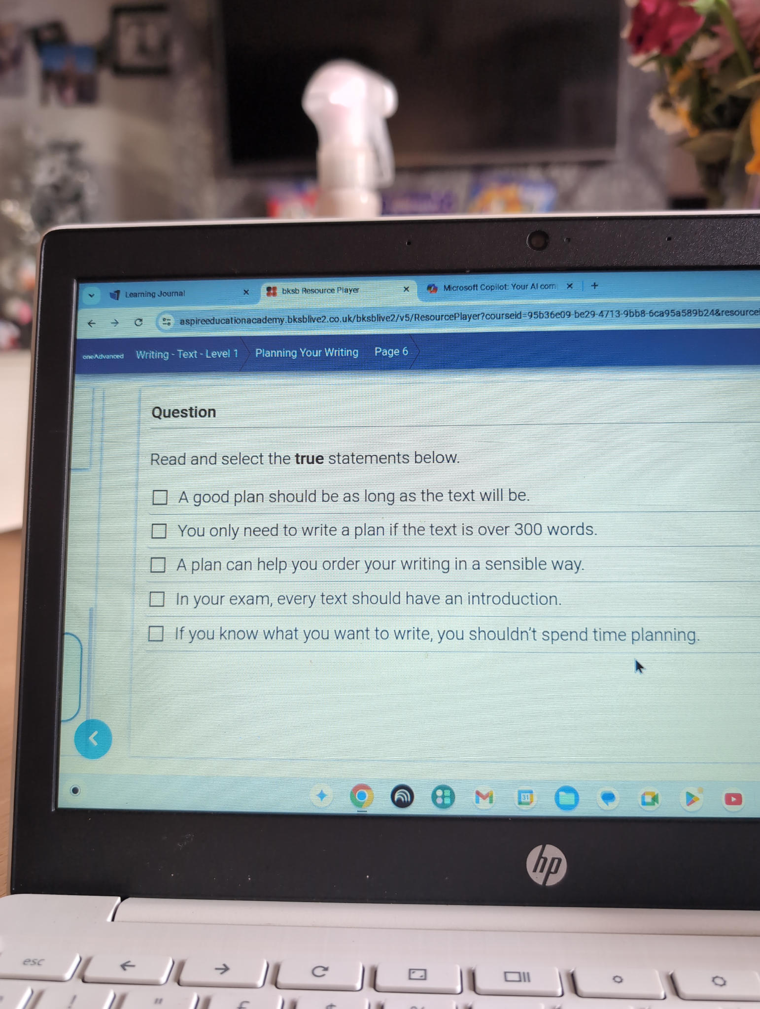 Question Read and select the **true** | StudyX