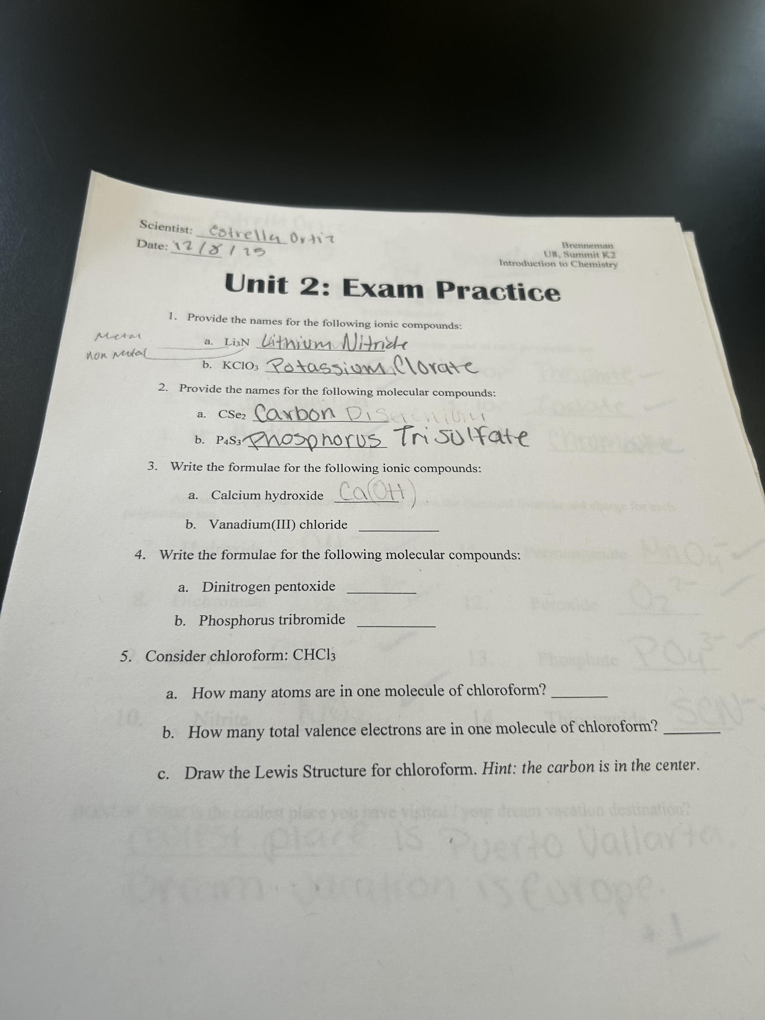 3. Write the formulae for the following | StudyX