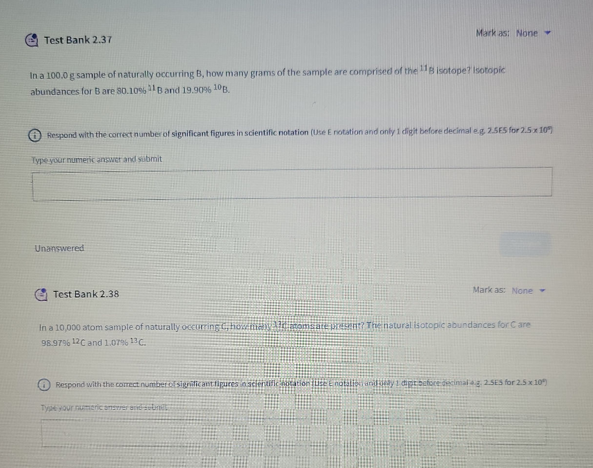 In a $10,000$ atom sample of naturally | StudyX