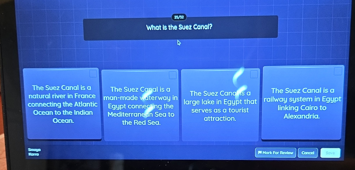 What is the Suez Canal? The Suez Canal is a | StudyX