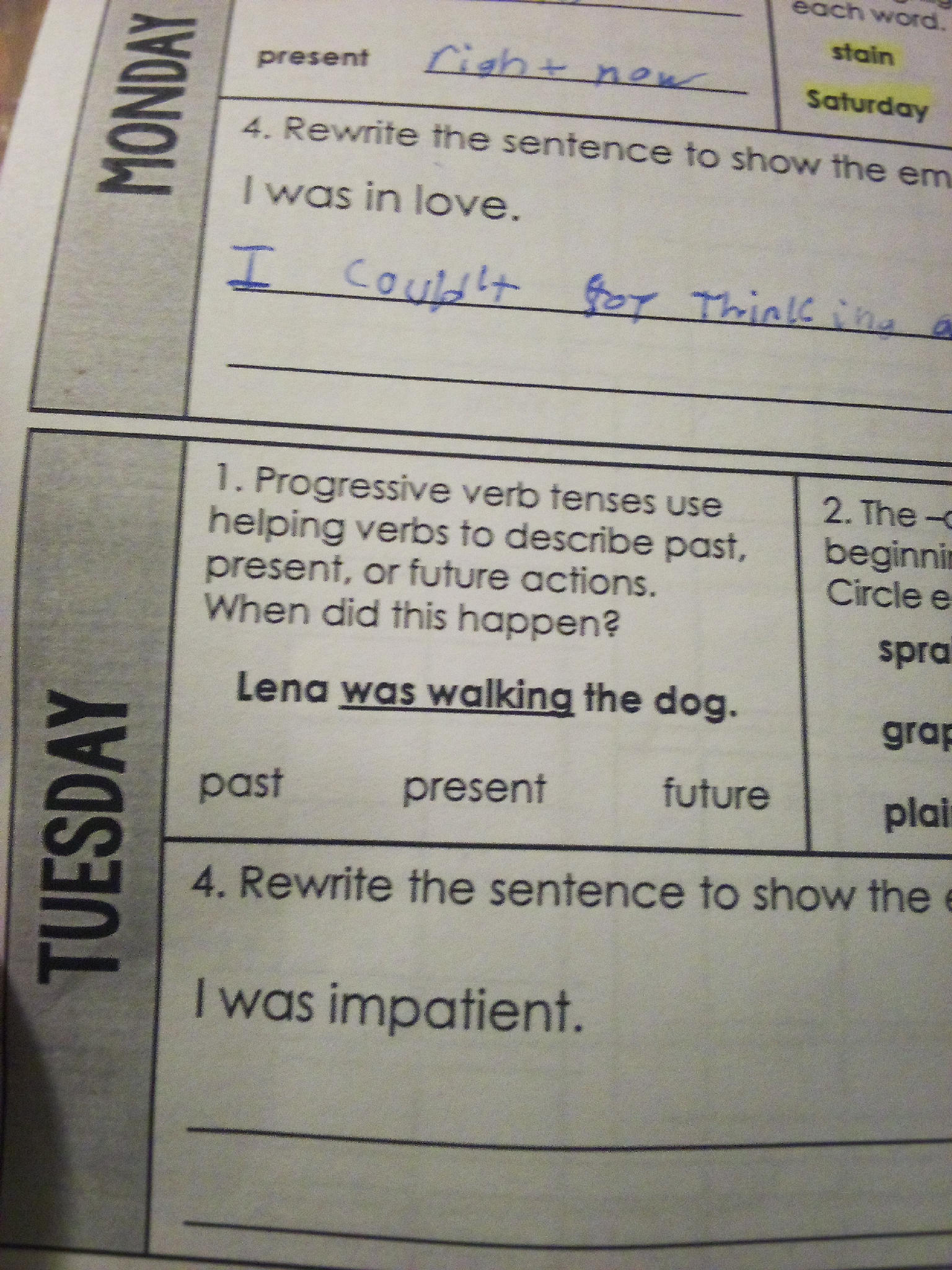 1. Progressive verb tenses use helping verbs | StudyX