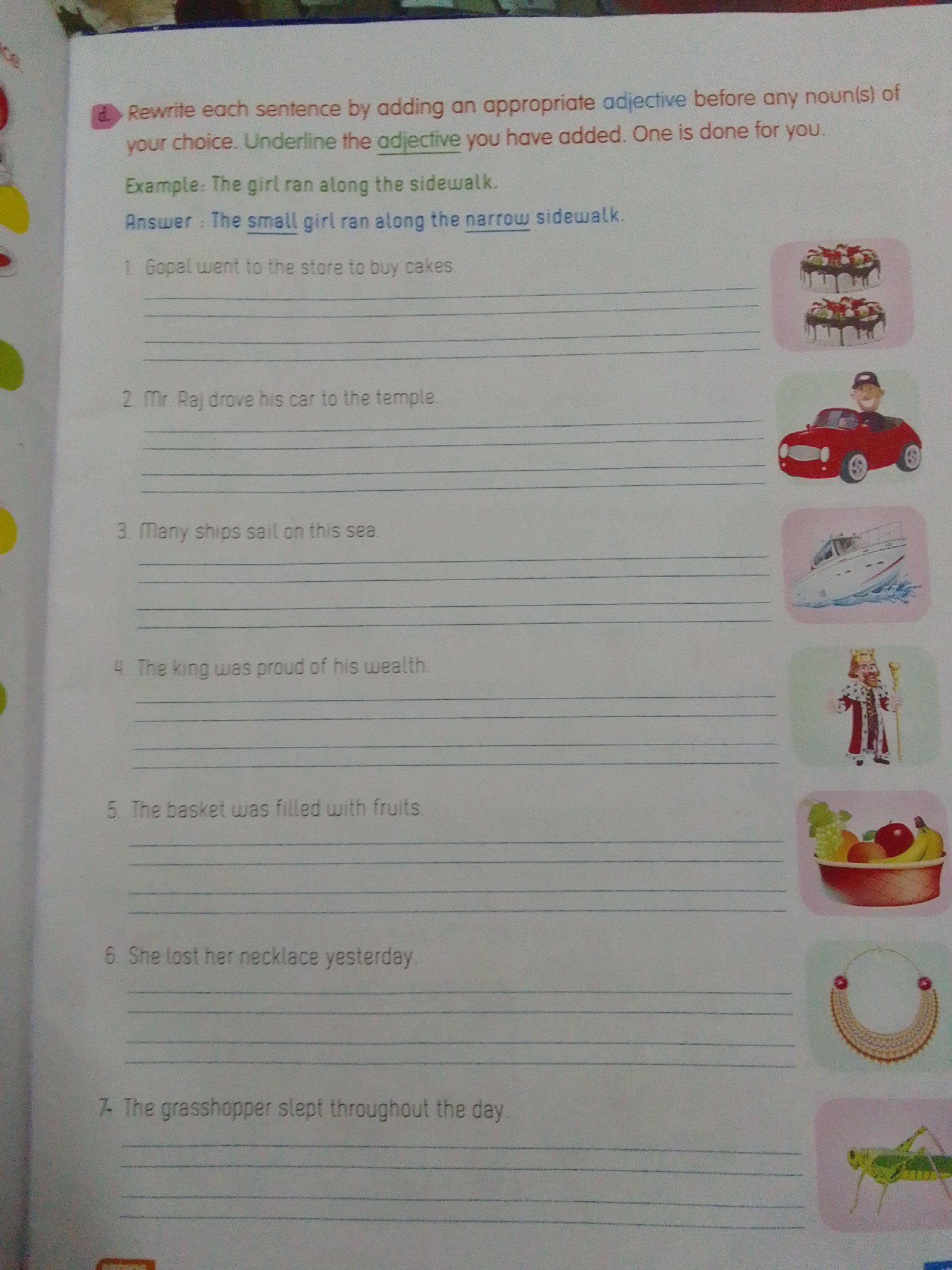 Rewrite each sentence by adding an | StudyX