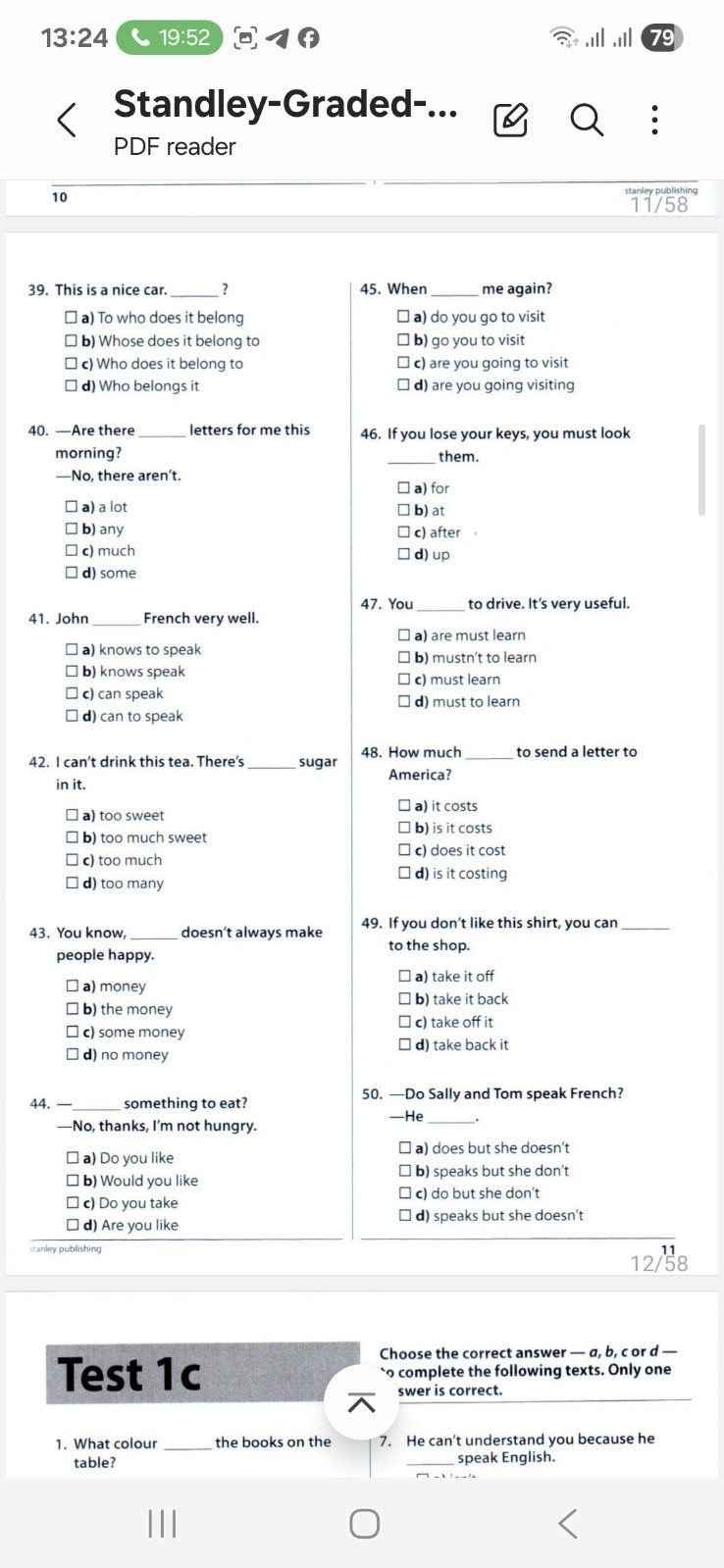 —Are there ______ letters for me this | StudyX