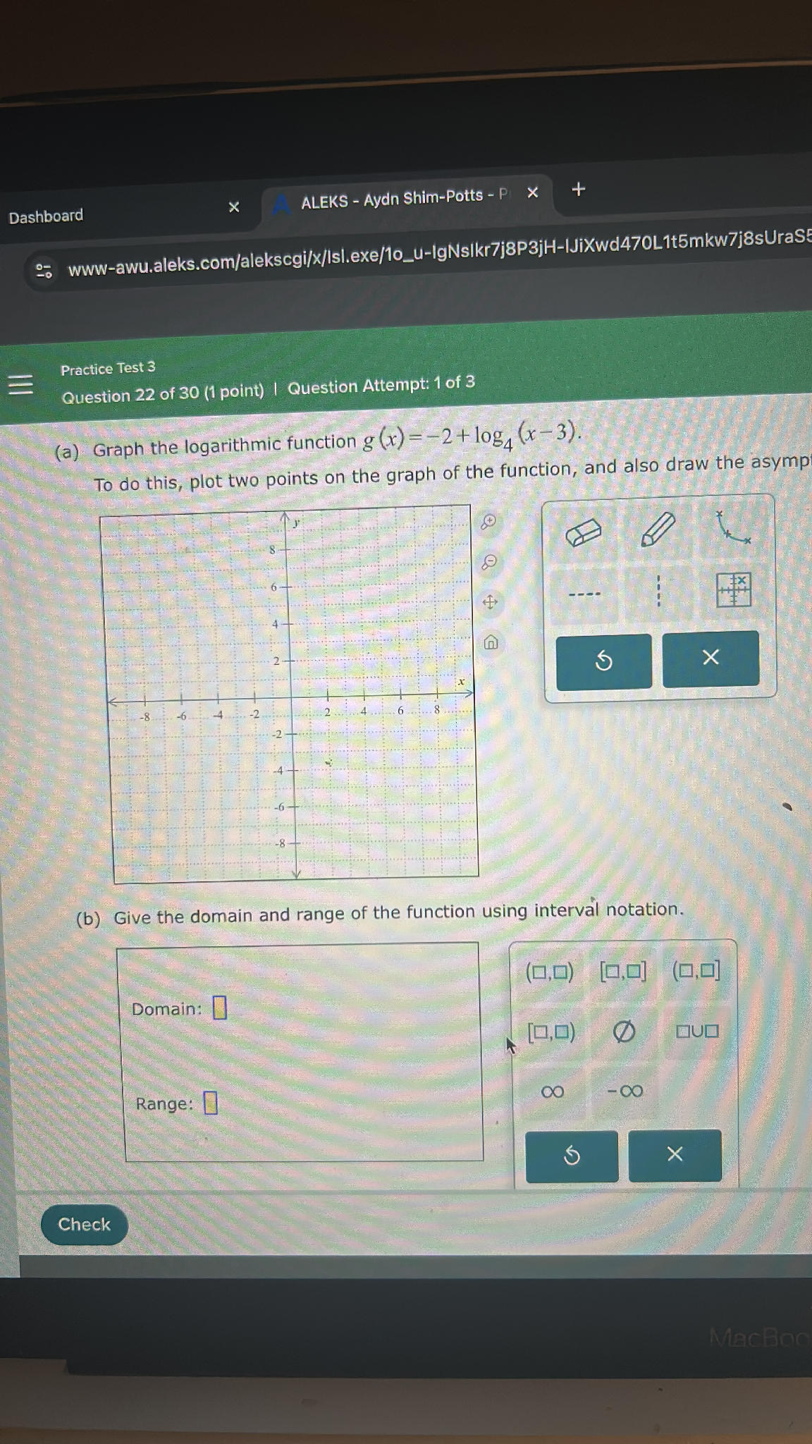 (a) Graph the logarithmic function | StudyX