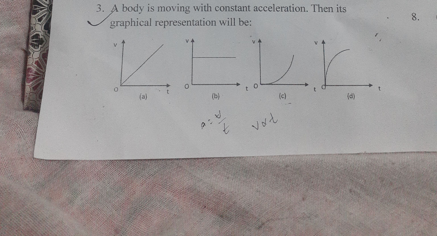 A body is moving with constant acceleration. | StudyX