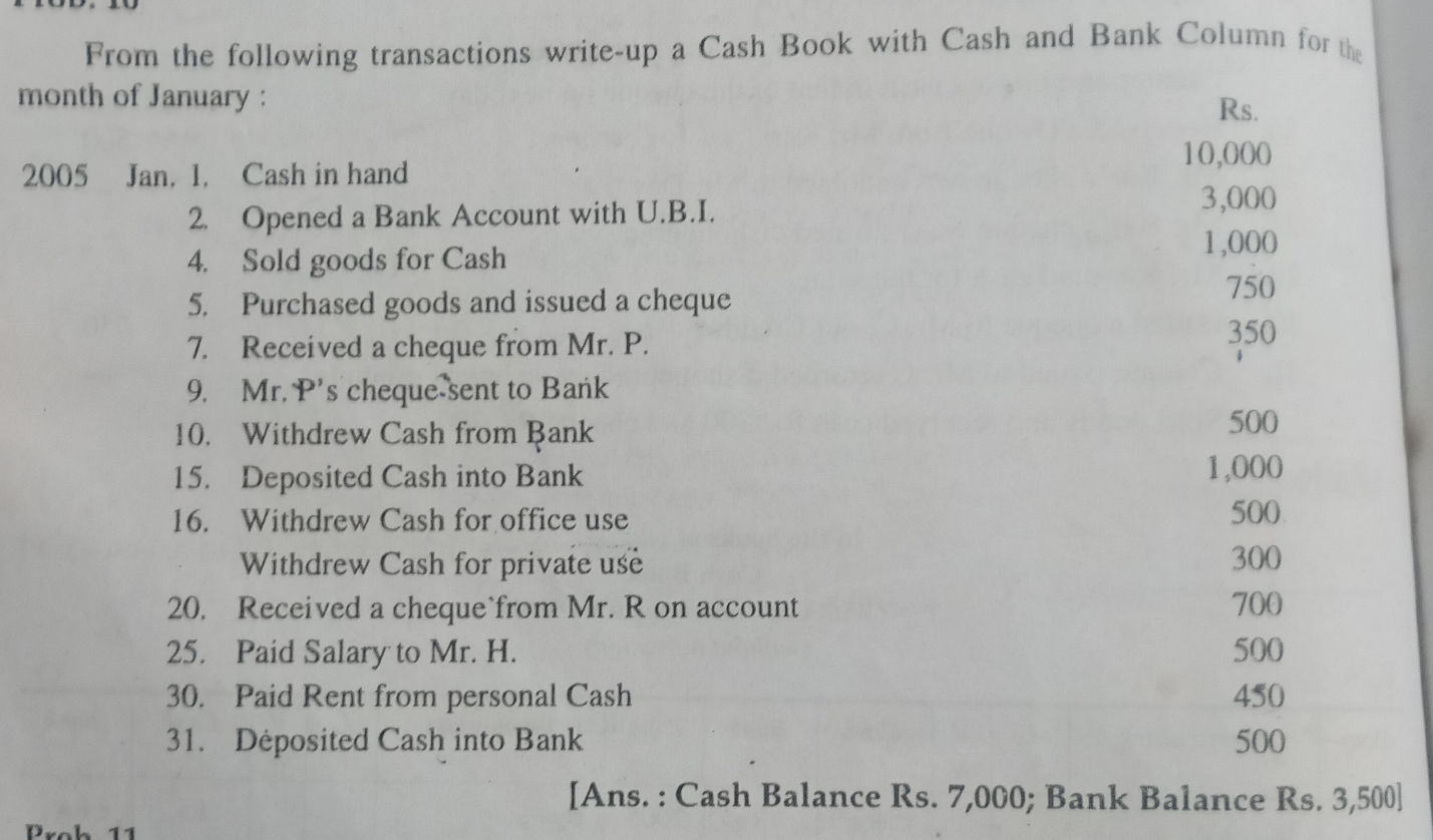 From the following transactions write-up a | StudyX