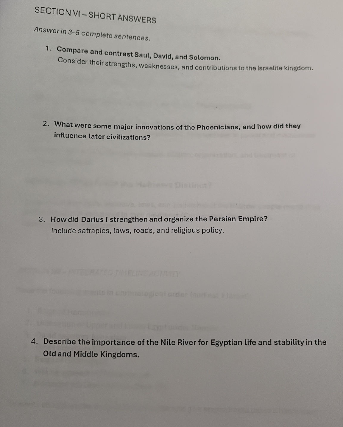 4. Describe the importance of the Nile River | StudyX