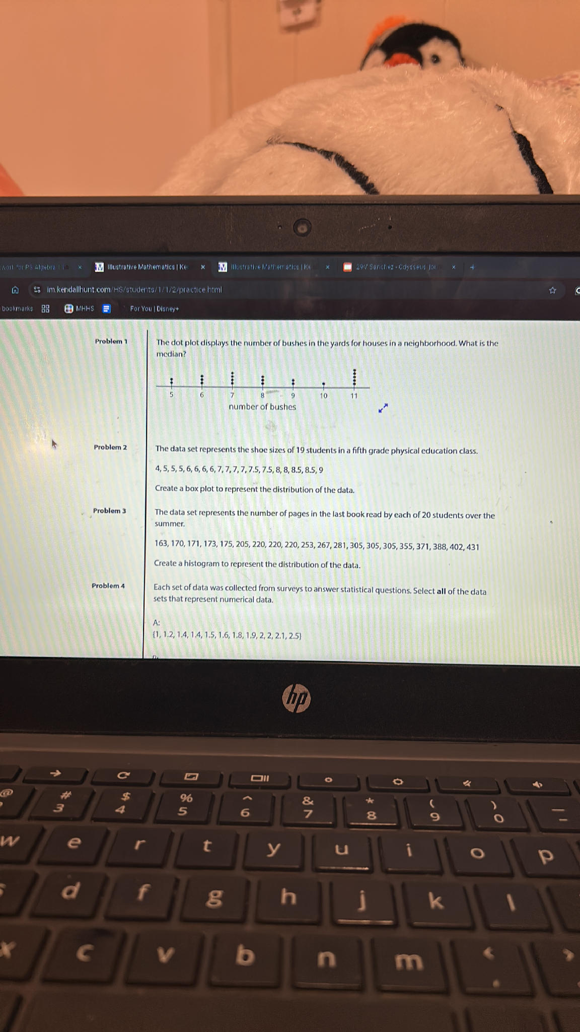 Problem 1 The dot plot displays the number | StudyX