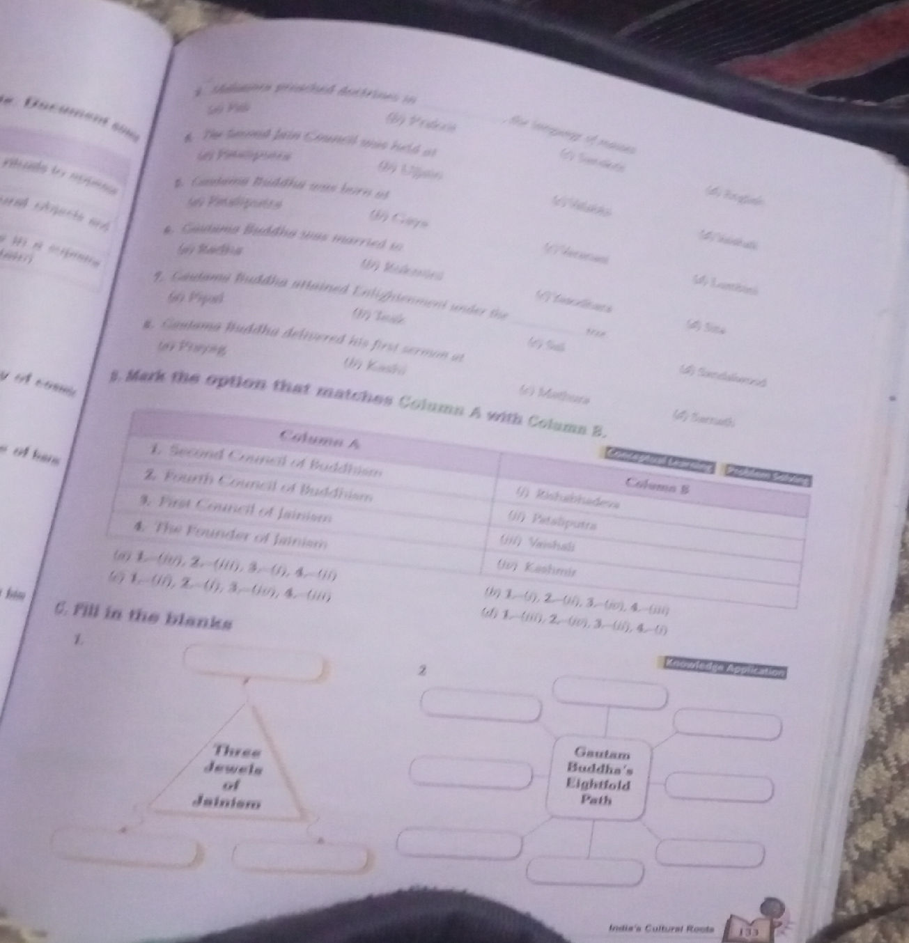 Fill in the blanks 1. [Diagram: A | StudyX