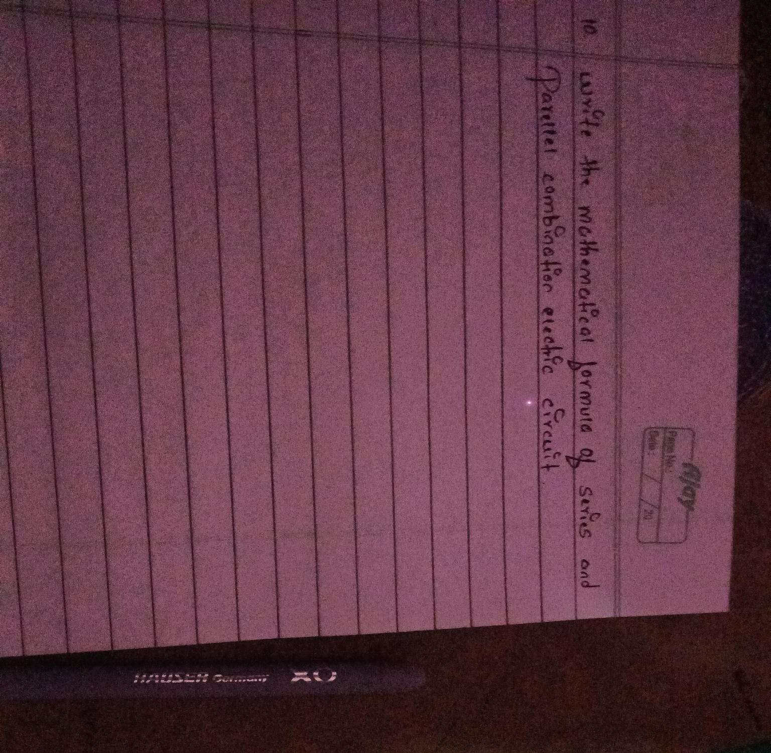 Write the mathematical formula of series and | StudyX