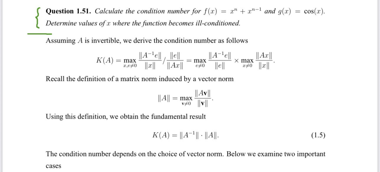 Calculate the condition number for $f(x) = | StudyX