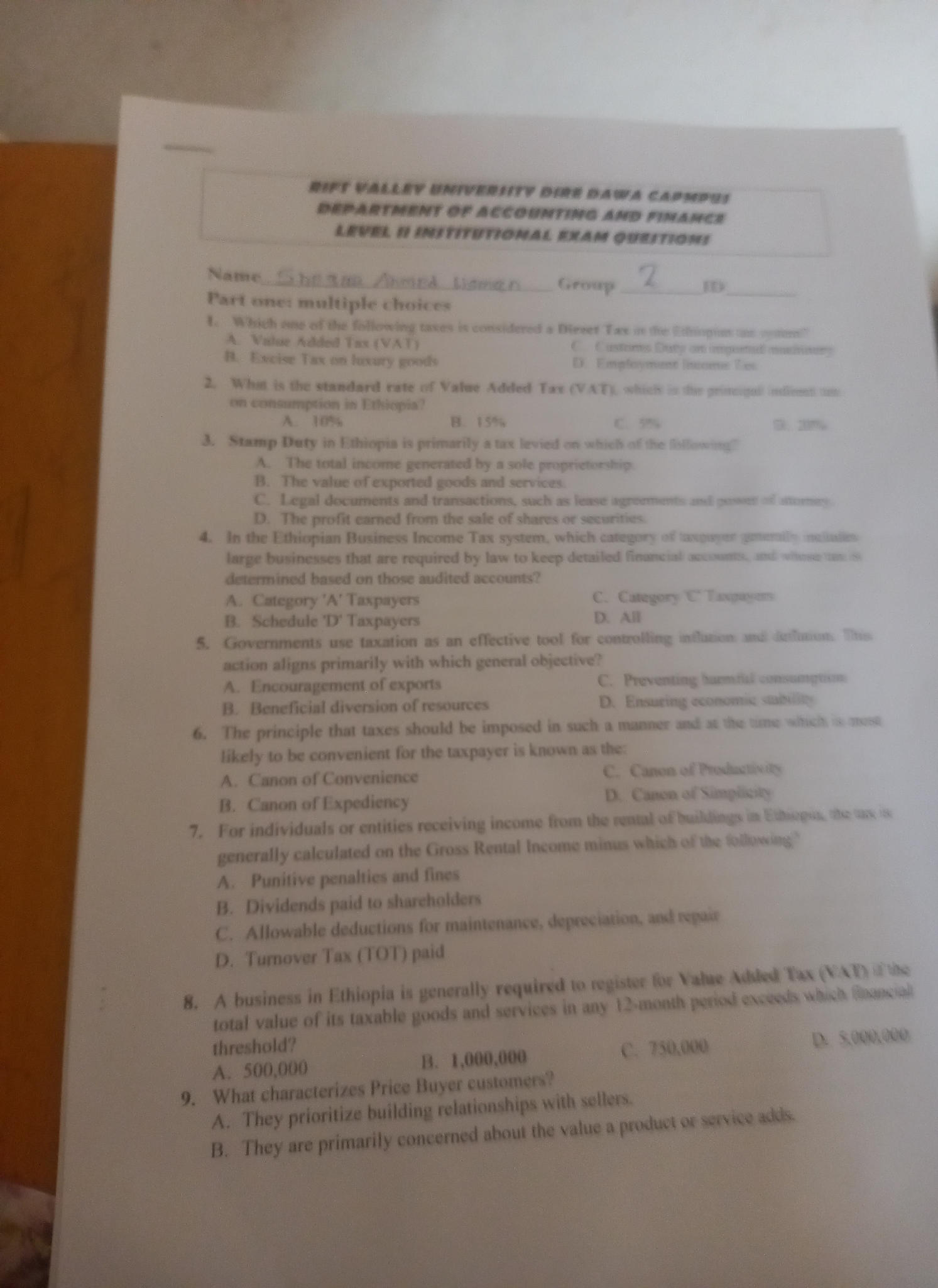 Part one: multiple choices 1. Which one of | StudyX