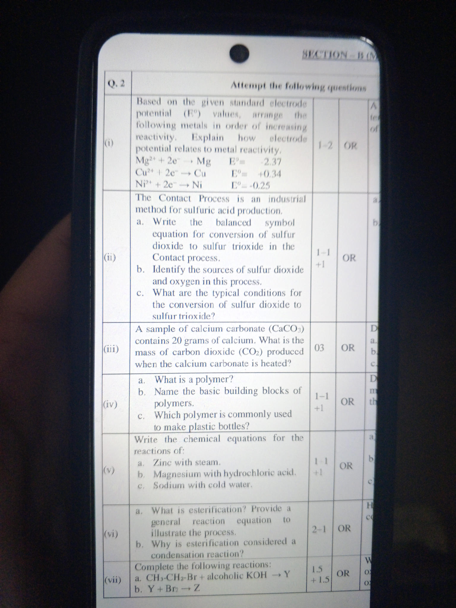 The Contact Process is an industrial method | StudyX