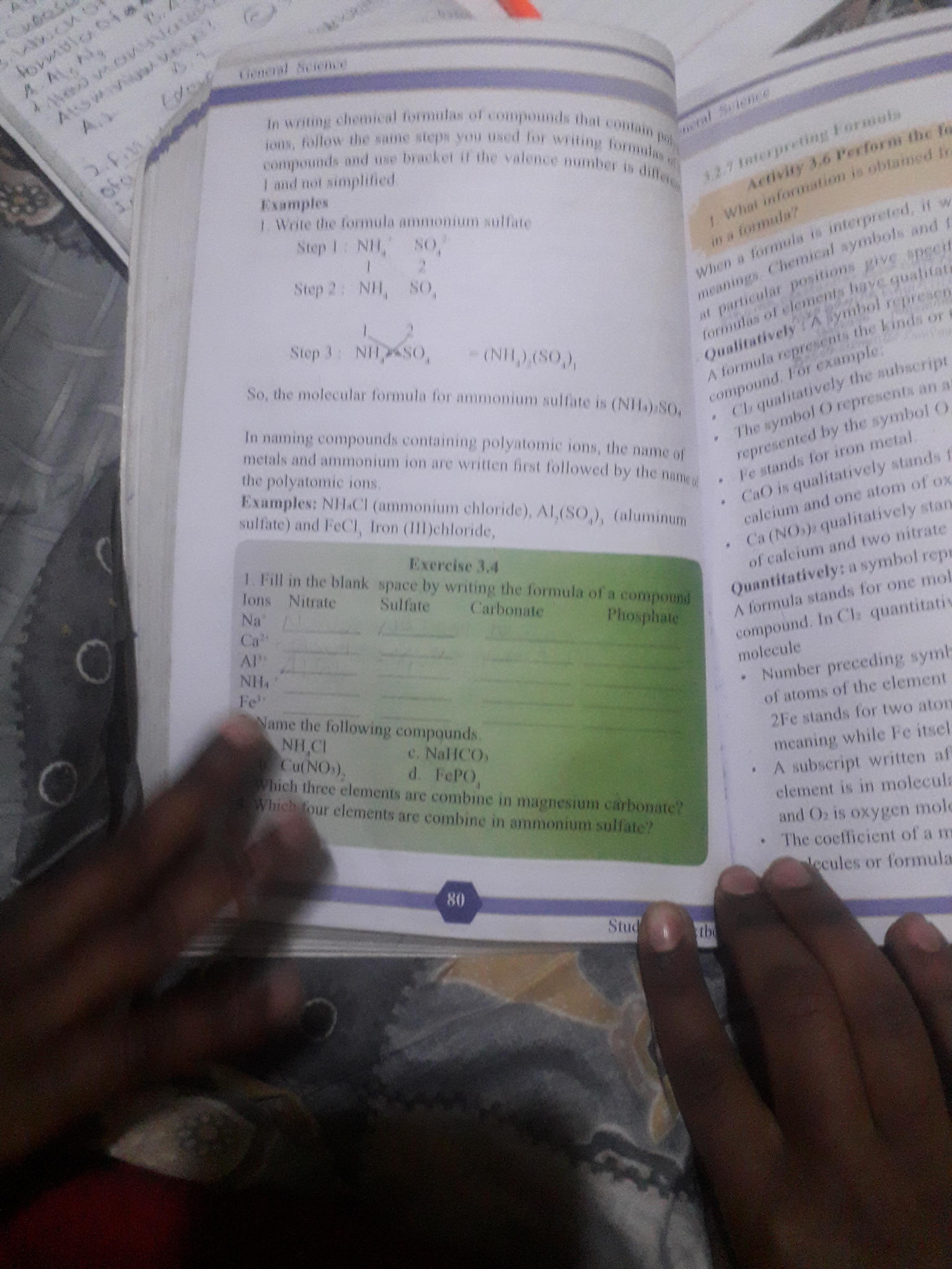 Examples 1. Write the formula ammonium | StudyX