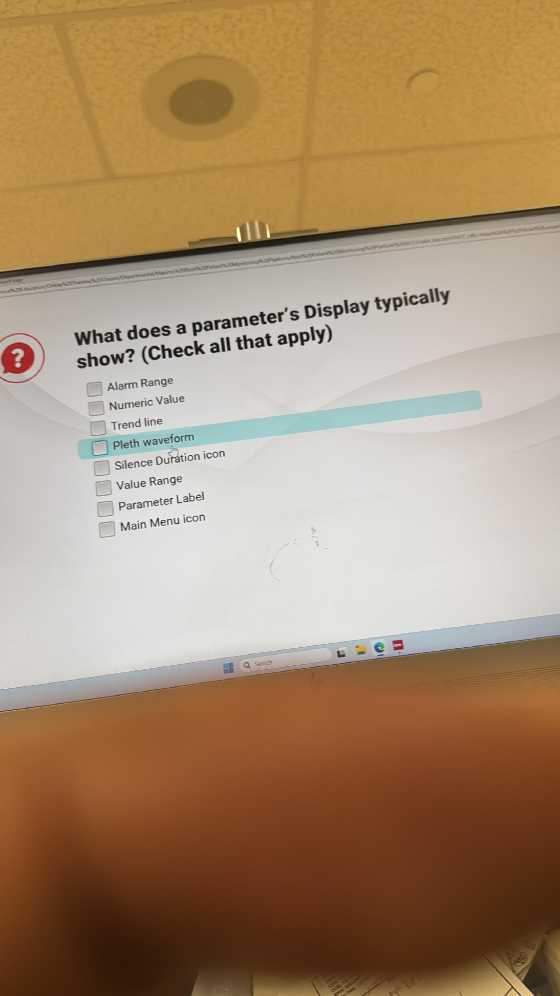 What does a parameter's Display typically | StudyX