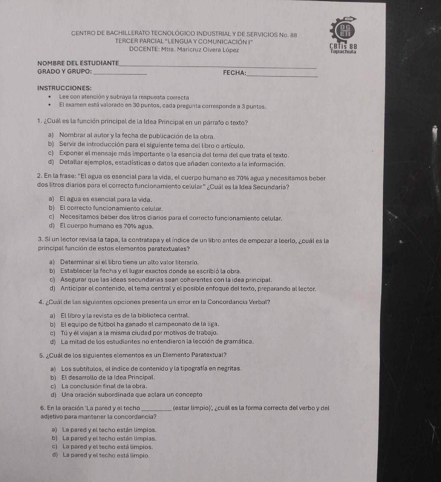 ¿Cuál es la función principal de la Idea | StudyX