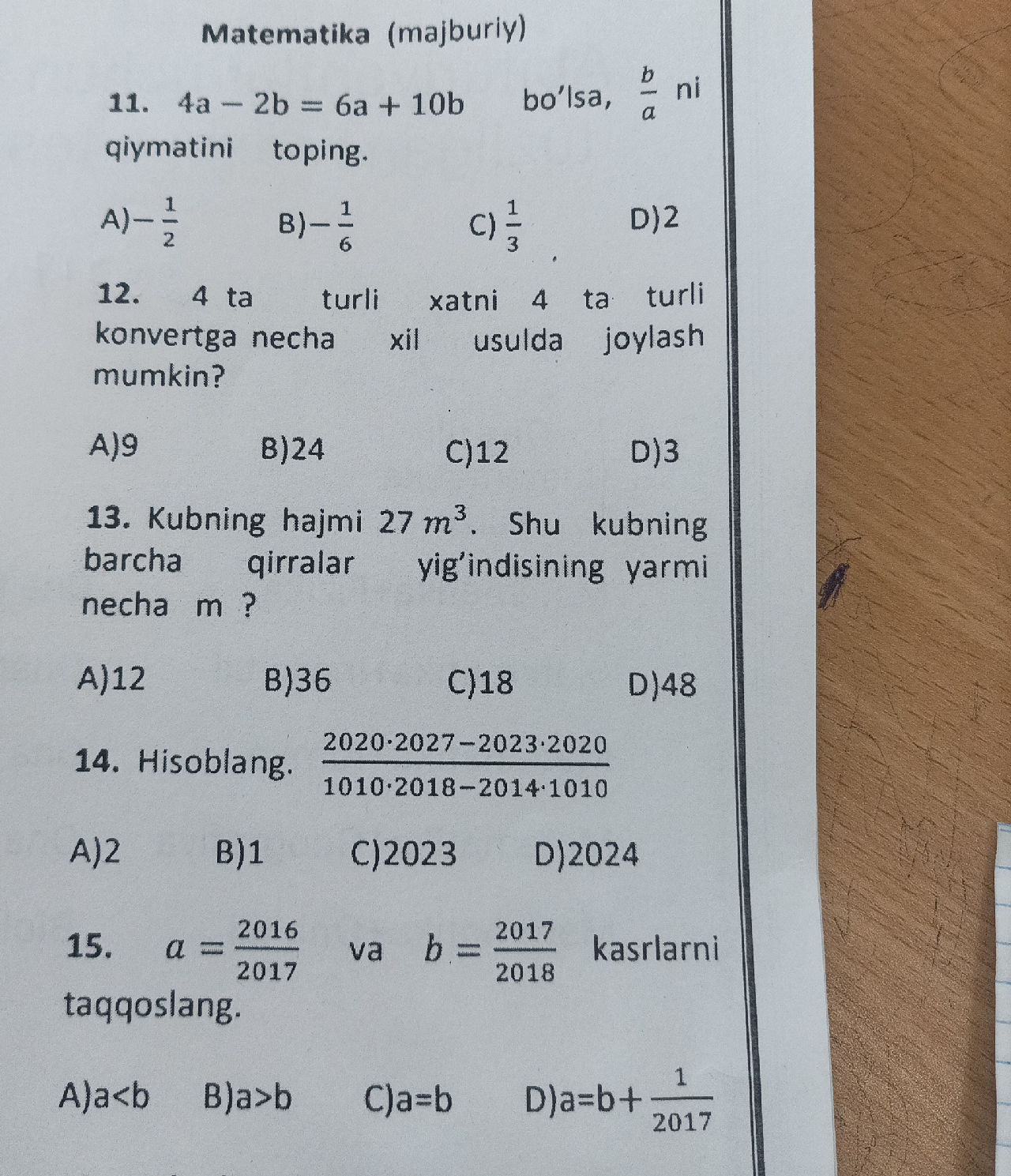 13. The volume of a cube is 27 $m^3$. What | StudyX