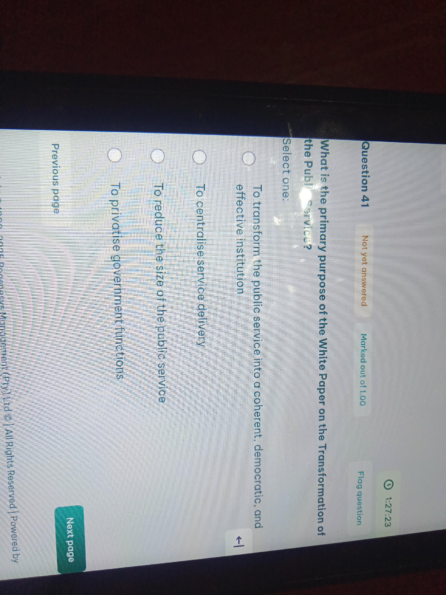 What is the primary purpose of the White | StudyX