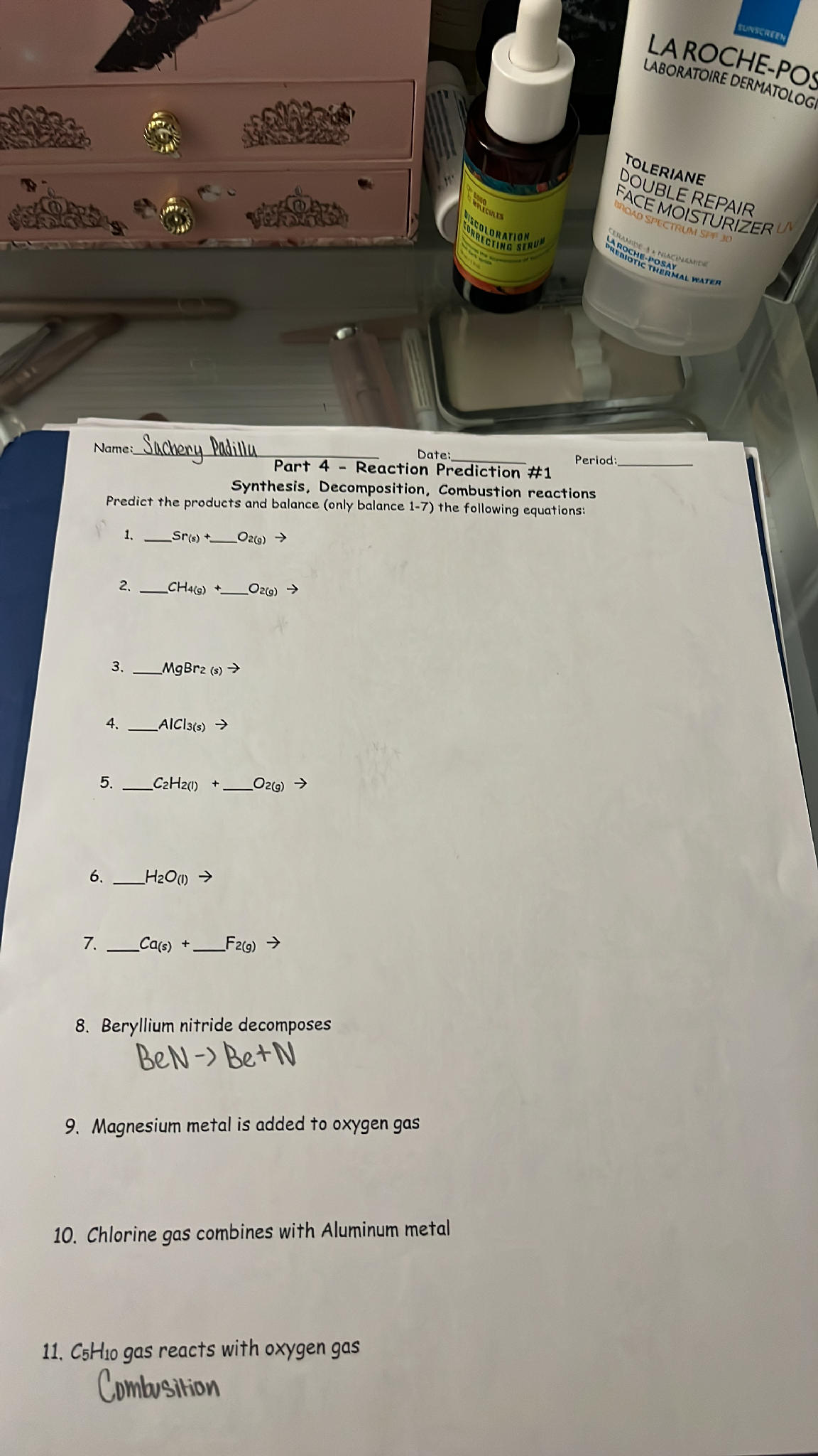 Part 4 - Reaction Prediction #1 Synthesis, | StudyX