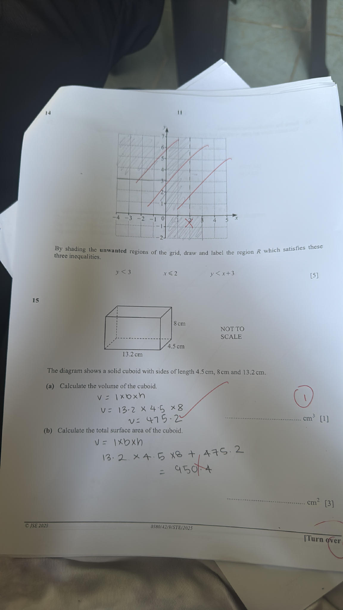 The diagram shows a solid cuboid with sides | StudyX