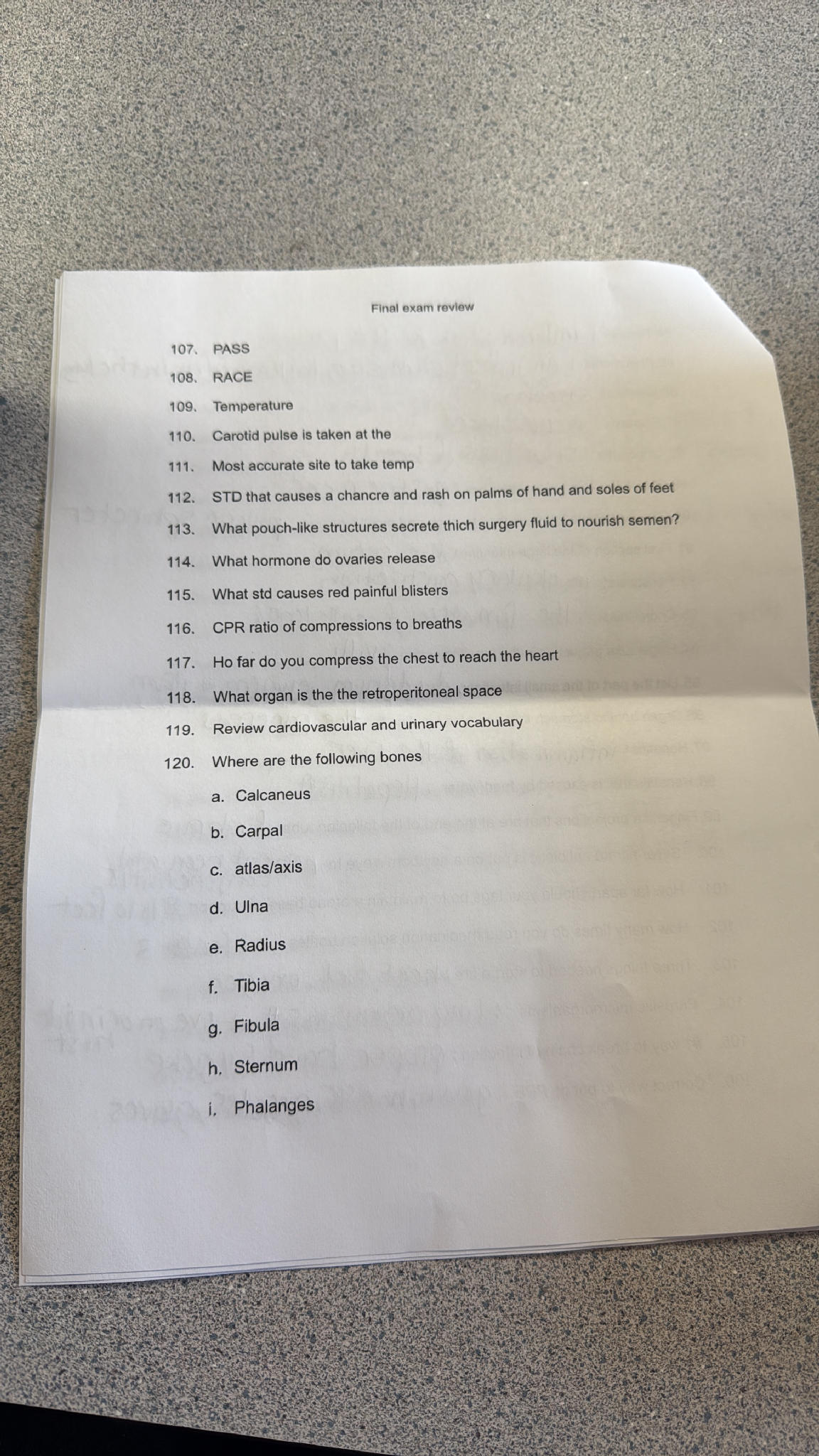 Define PASS acronym | StudyX