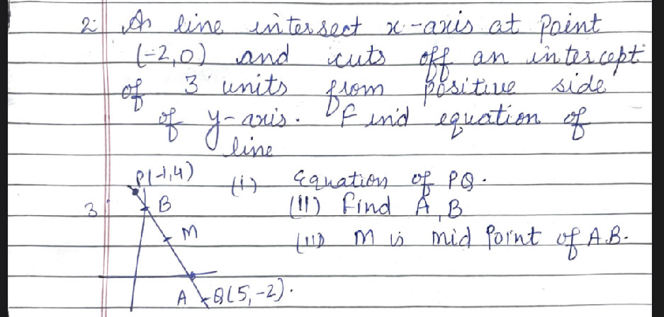 Given points P(-1,4) and Q(5,-2) and a | StudyX