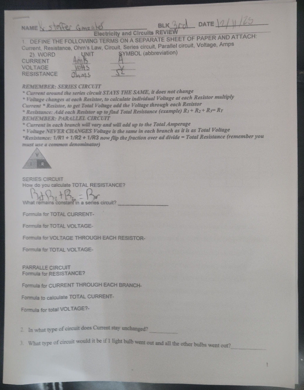 1. DEFINE THE FOLLOWING TERMS ON A SEPARATE | StudyX