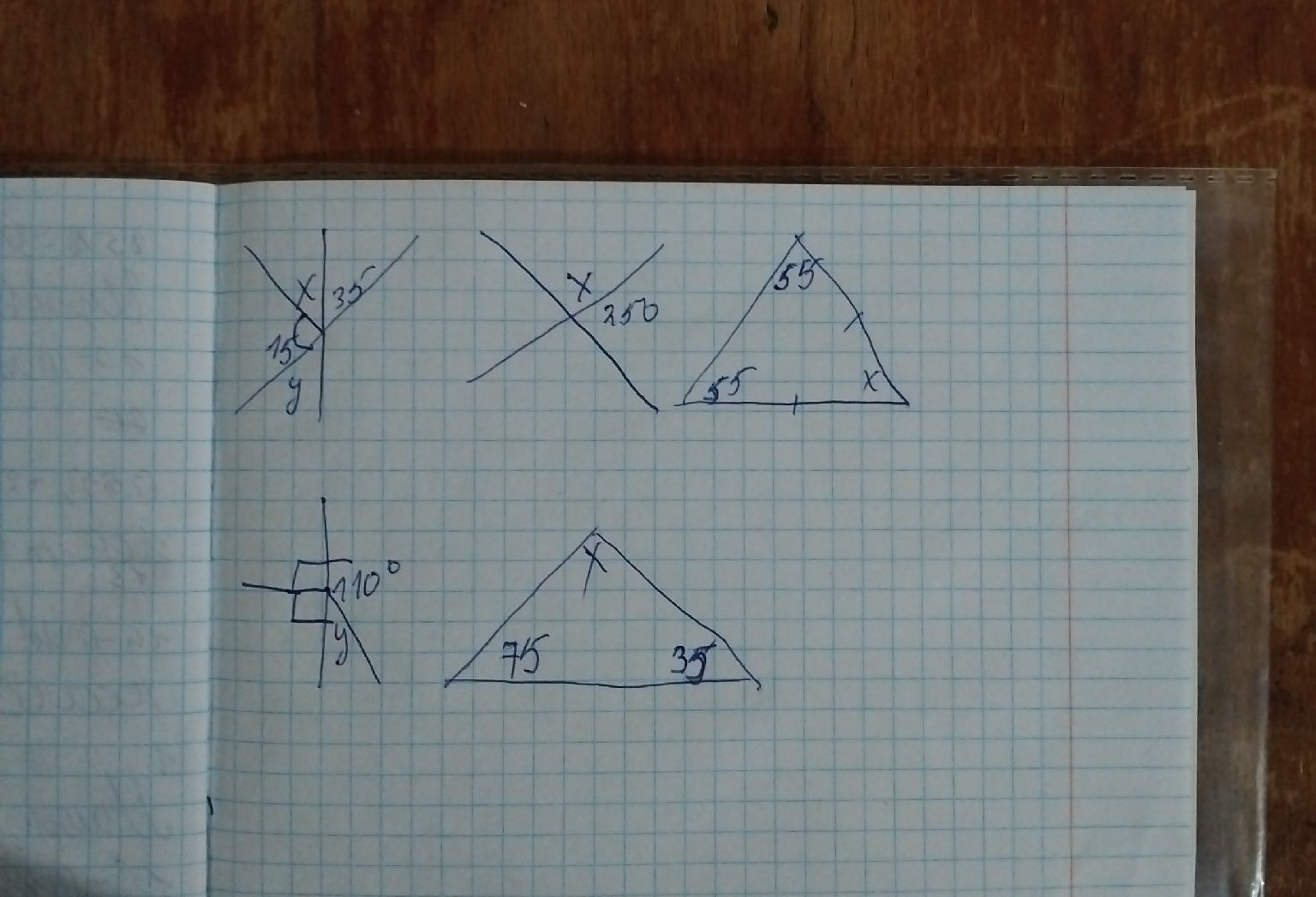 Find the values of x and y for each diagram. | StudyX