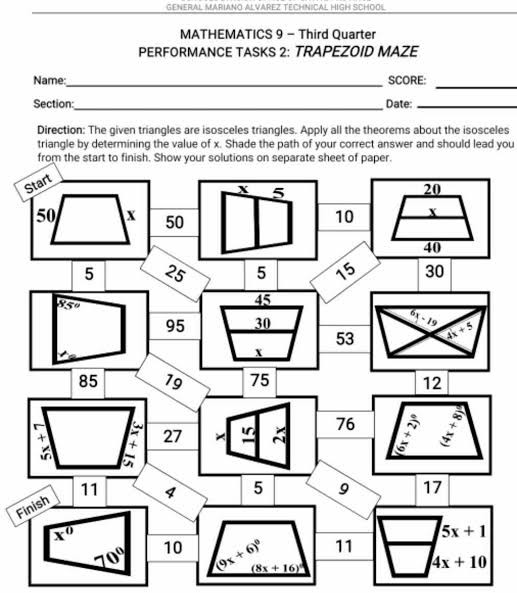 Direction: The given figures are isosceles | StudyX