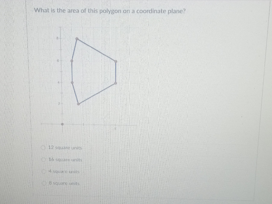 What is the area of this polygon on a | StudyX