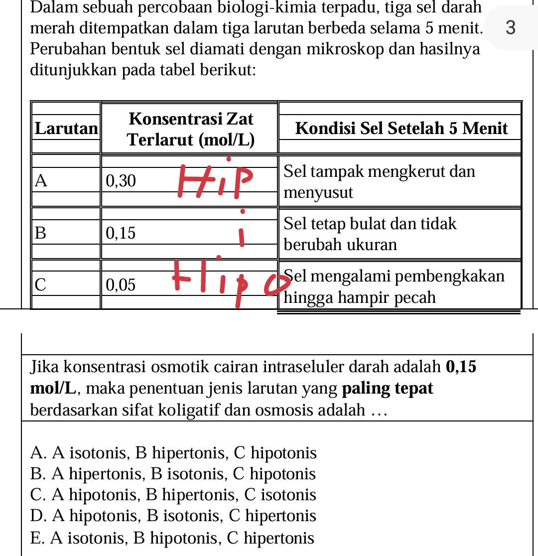 Dalam sebuah percobaan biologi-kimia | StudyX