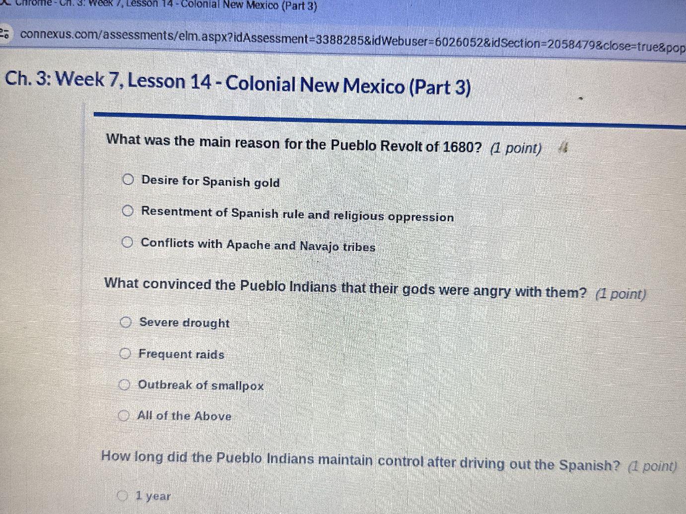 What was the main reason for the Pueblo | StudyX
