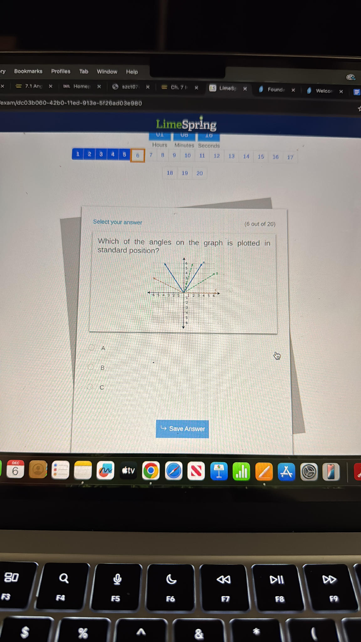 Which of the angles on the graph is plotted | StudyX