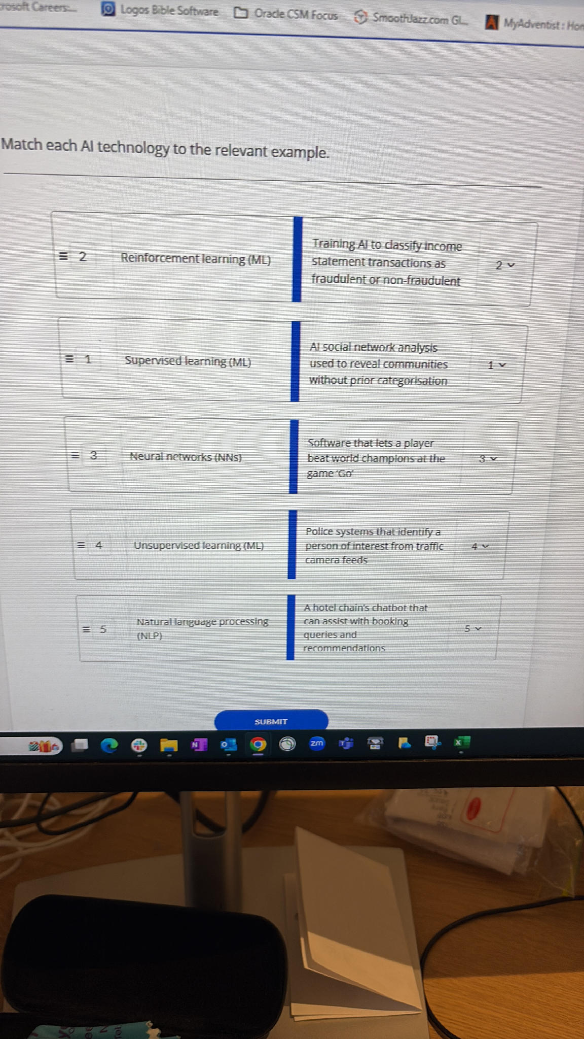 Match each AI technology to the relevant | StudyX