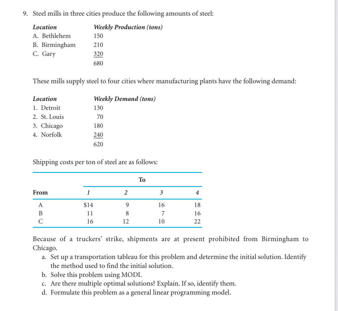 Steel mills in three cities produce the | StudyX