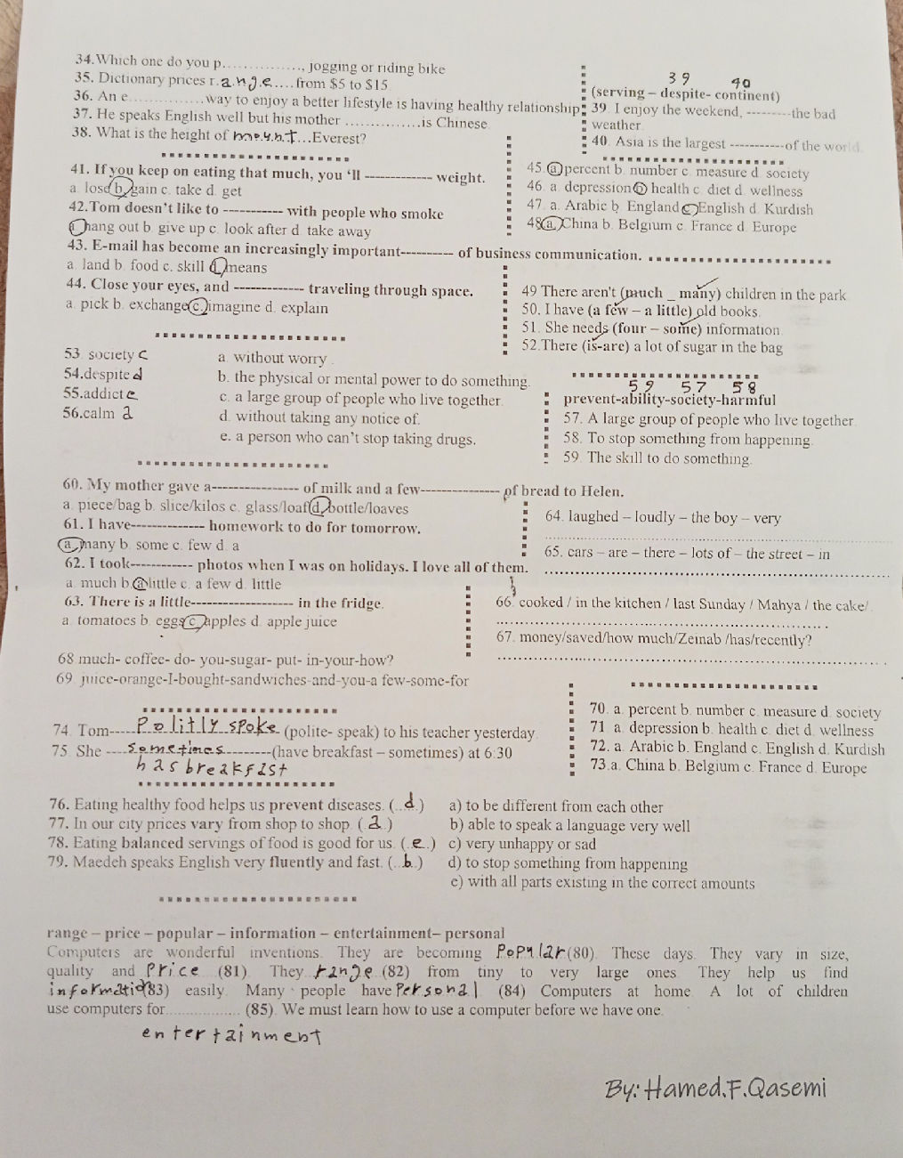 76. Eating healthy food helps us prevent | StudyX