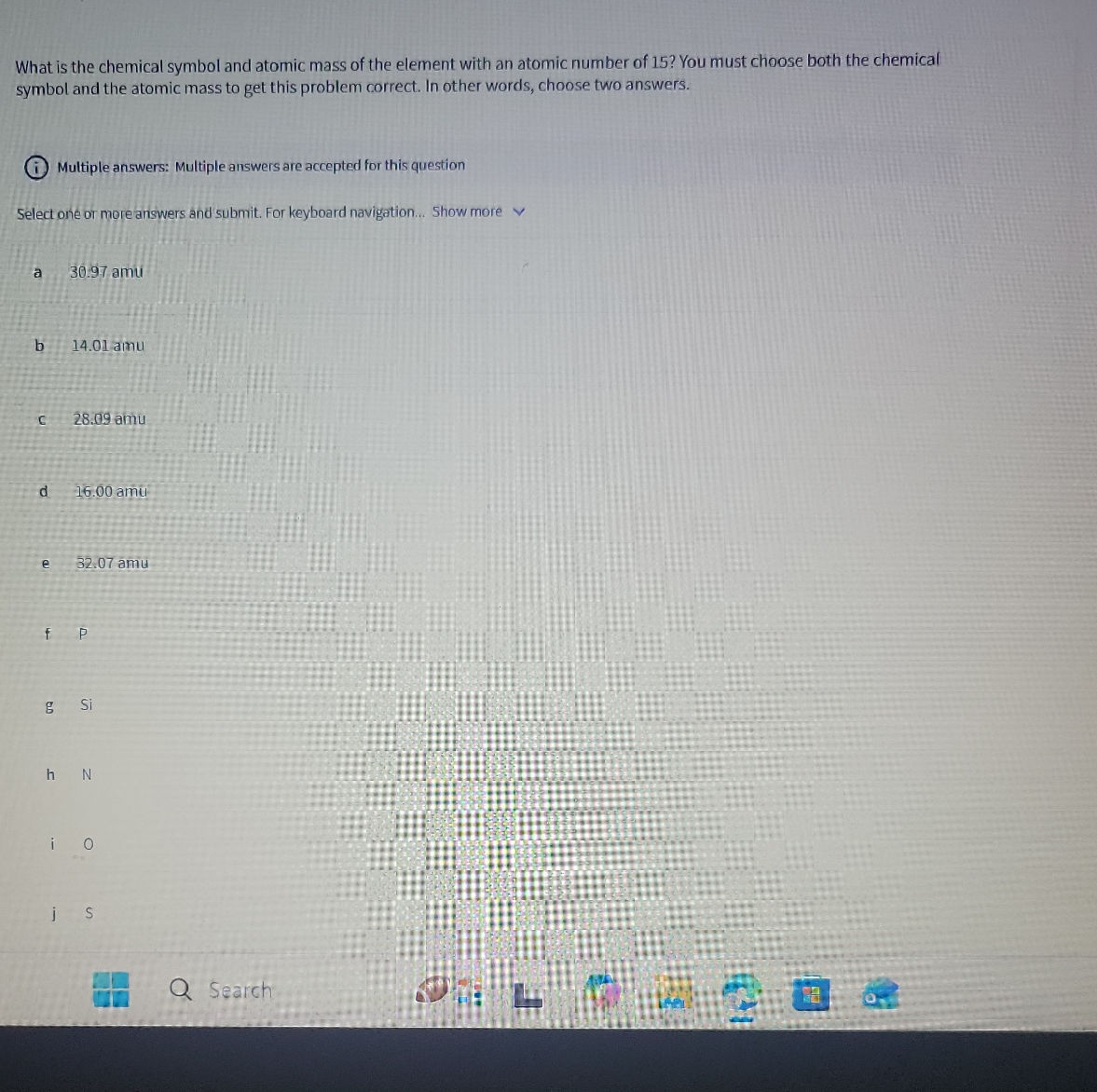 What is the chemical symbol and atomic mass | StudyX