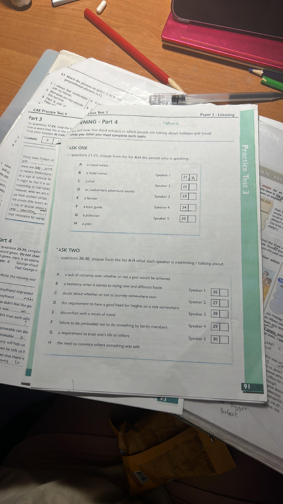 Match the phrases in italics (1-6) to the | StudyX