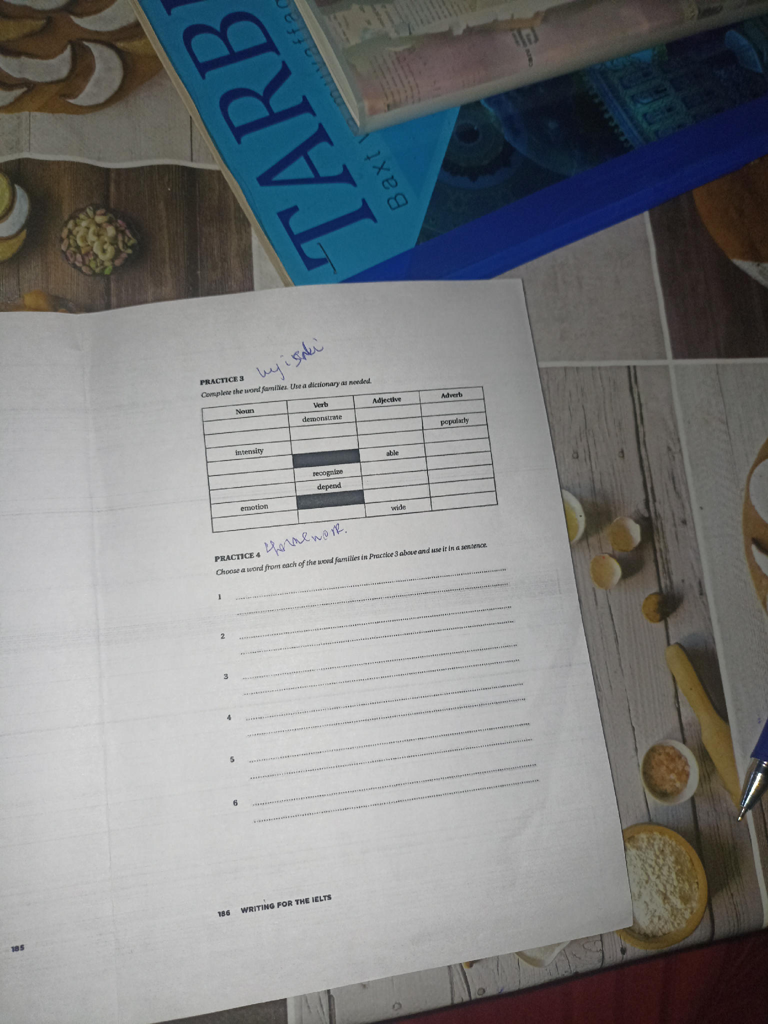 Complete the word families. Use a dictionary | StudyX