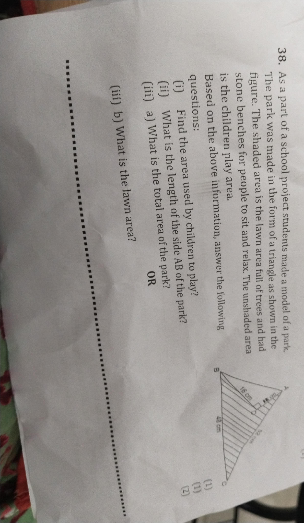As a part of a school project students made | StudyX