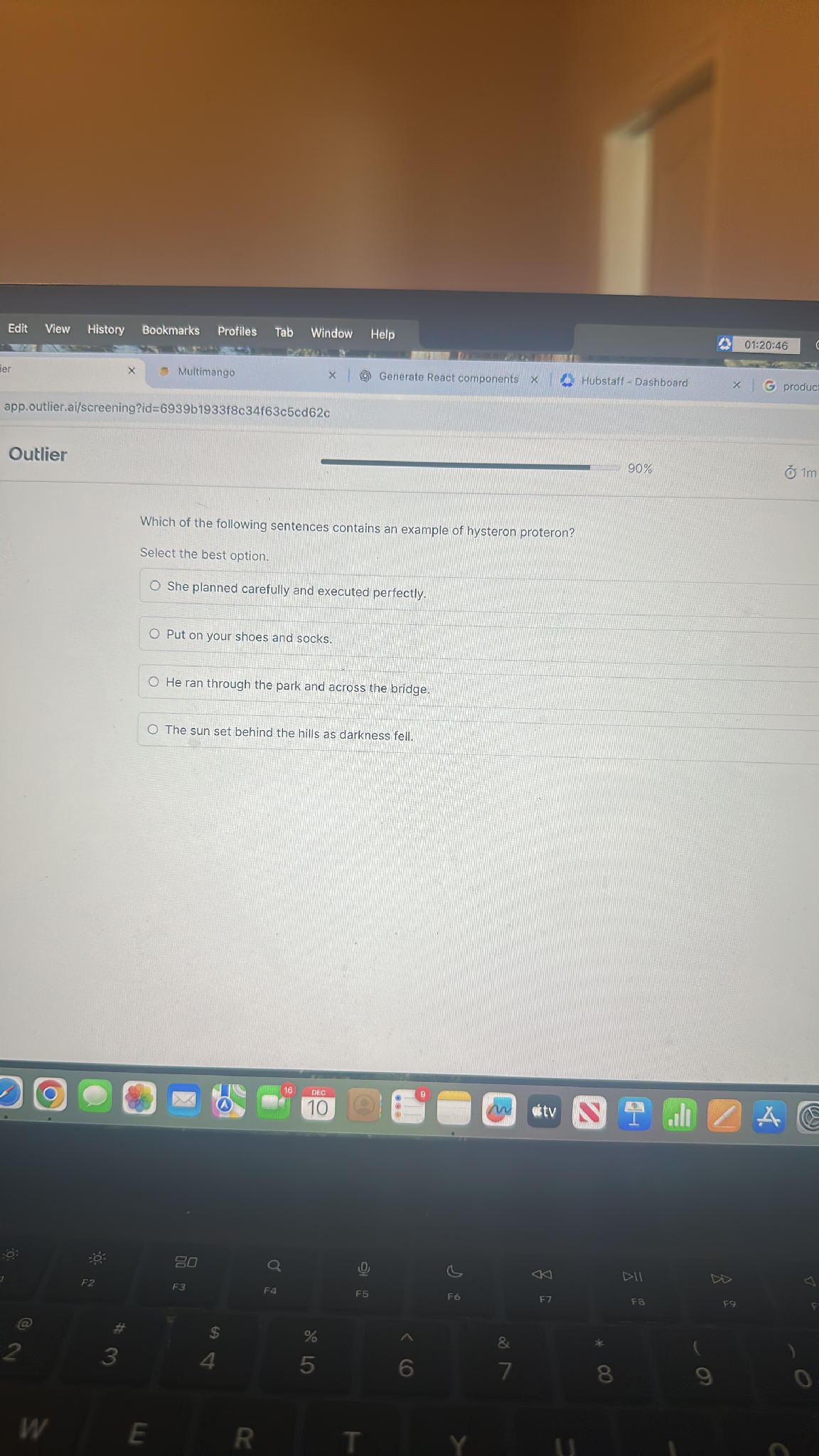Which of the following sentences contains an | StudyX