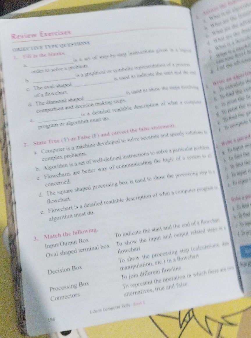 3. Match the following. Input/Output Box | StudyX