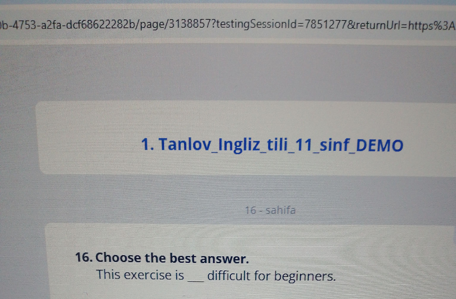 Choose the best answer. This exercise is | StudyX